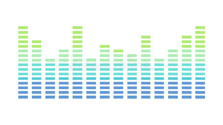 Audio Equalizer Bars, Sound Level Indicator and Music Technology ...