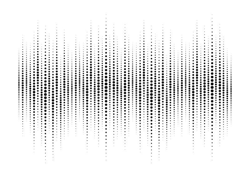 Audio Equalizer Halftone Isolated on White Background. Sound Wave with ...