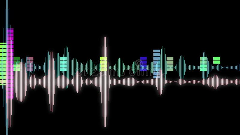 Moving Bars Audio Equalizer Sound Waves Meter Loop Animation Video ...