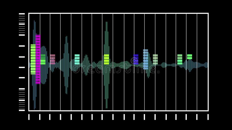 Moving Bars Audio Equalizer Sound Waves Meter Loop Animation Video ...