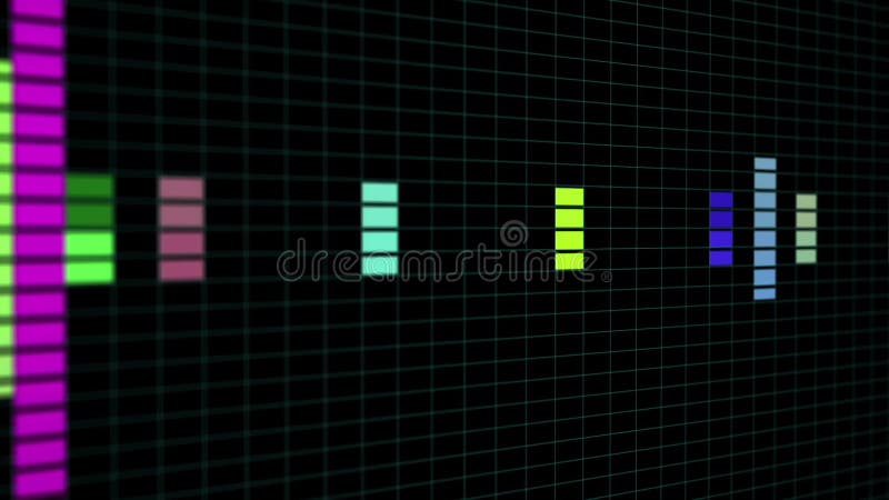 Moving Bars Audio Equalizer Sound Waves Meter Loop Animation Video ...