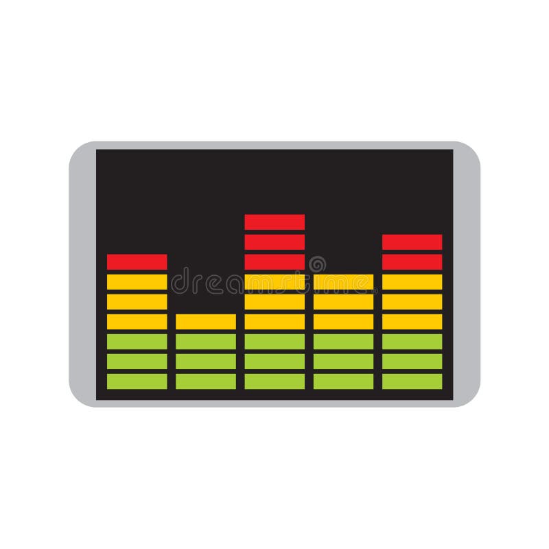 Audio Equalizer Spectrum Bars Chart Vector Illustration Graphic Stock ...