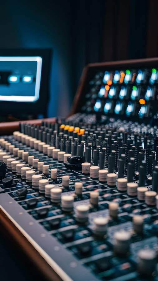 Audio Equipment Control Panel of Digital Studio Mixer, Technology Photo ...