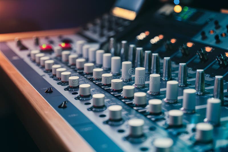 Audio Equipment Control Panel of Digital Studio Mixer, Technology Photo ...