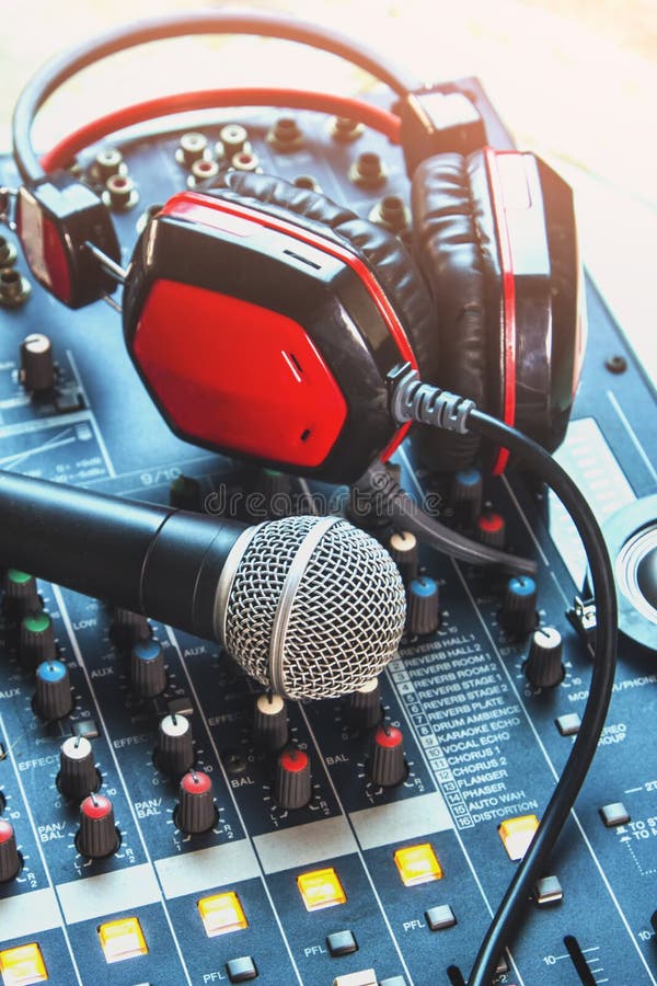 Audio Equipment for Recording in the Studio. Stock Photo - Image of ...