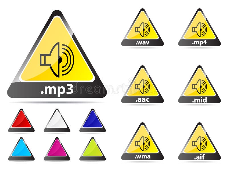 Audio extension buttons stock vector. Illustration of program - 12312540