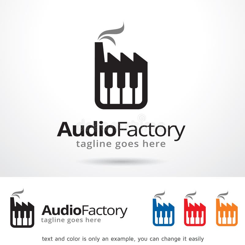 Audio Factory Logo Template Design Vector Stock Vector - Illustration ...
