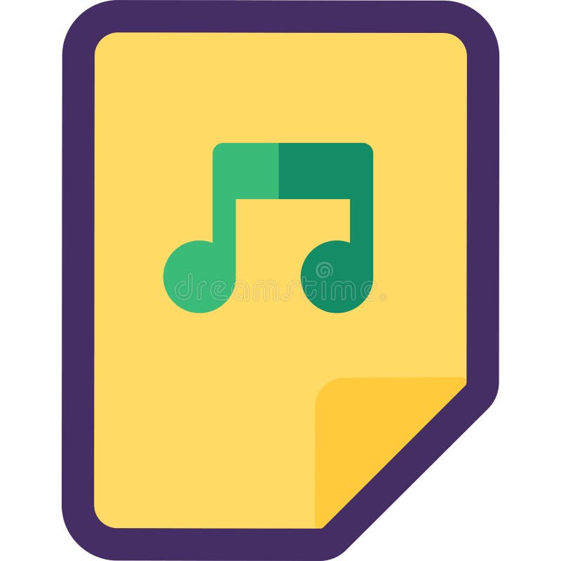 Audio File Icon Isolated Flat Vector Design Stock Illustration ...