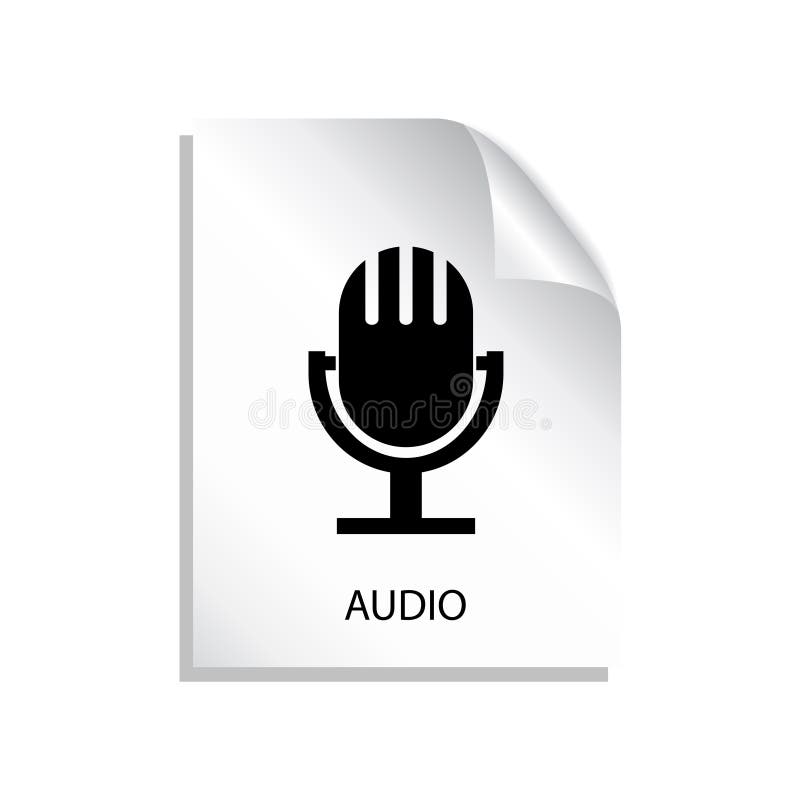 Audio file icon stock vector. Illustration of audio, record - 39947478