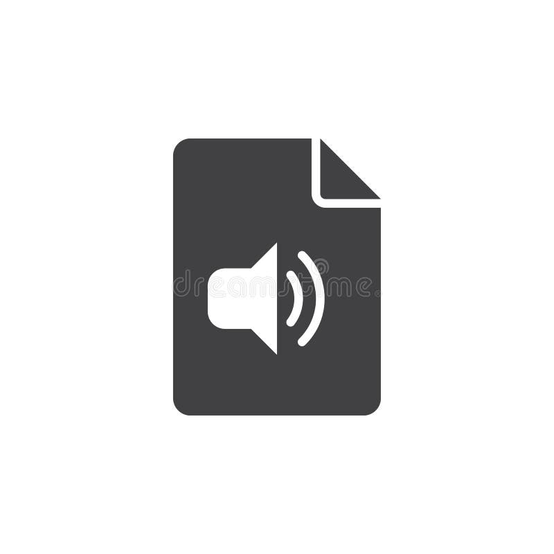 Audio File Icon , Solid Logo Illustration, Pictogram Isola Stock ...