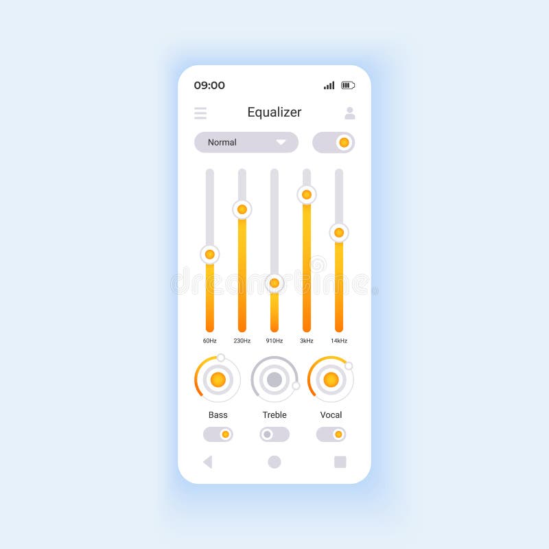 Audio Files Editor Smartphone Interface Vector Template Stock Vector ...