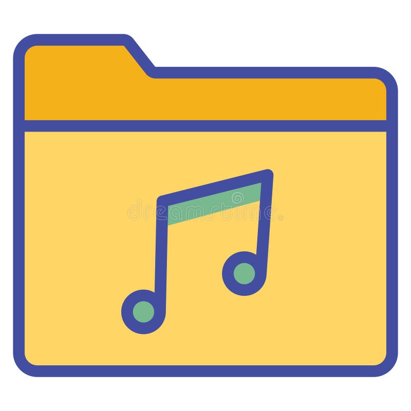 Audio Folder Isolated Vector Icon Which Can Easily Modify or Edit Stock ...