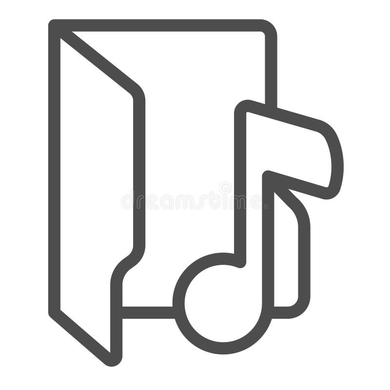 Audio Folder Line Icon, Windows Pack Concept. Vector Graphics Stock ...