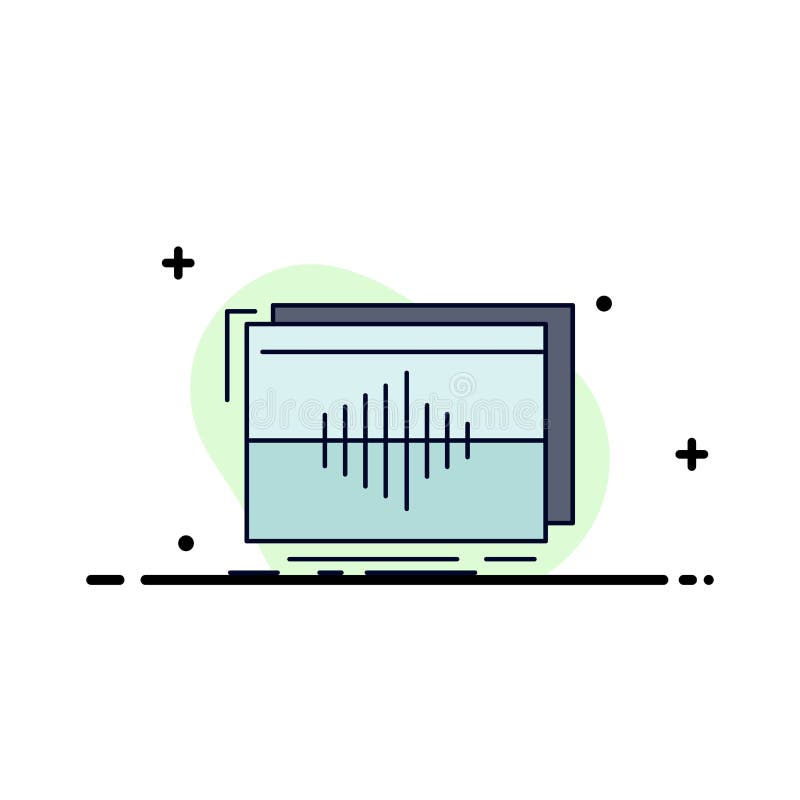 Audio, Frequency, Hertz, Sequence, Wave Flat Color Icon Vector Stock ...