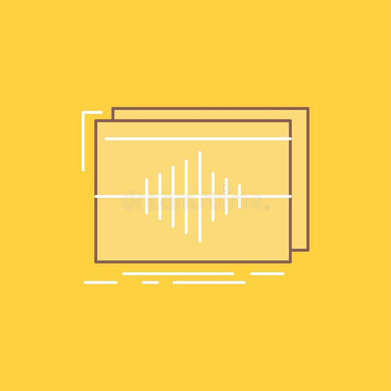Audio, Frequency, Hertz, Sequence, Wave Flat Icon. Green And Yellow ...