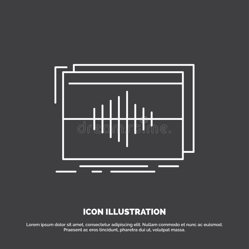 Audio, Frequency, Hertz, Sequence, Wave Icon. Line Vector Symbol for UI ...