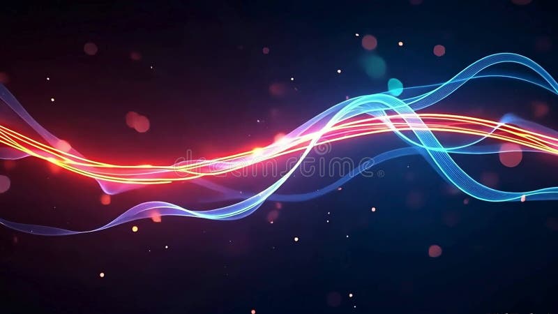Audio Frequency Spectrum with Colourful Waveform Animation Stock Video ...