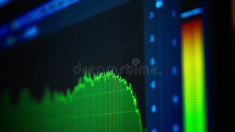 Audio Frequency Spectrum Displayed in Music Creation Software, Macro ...
