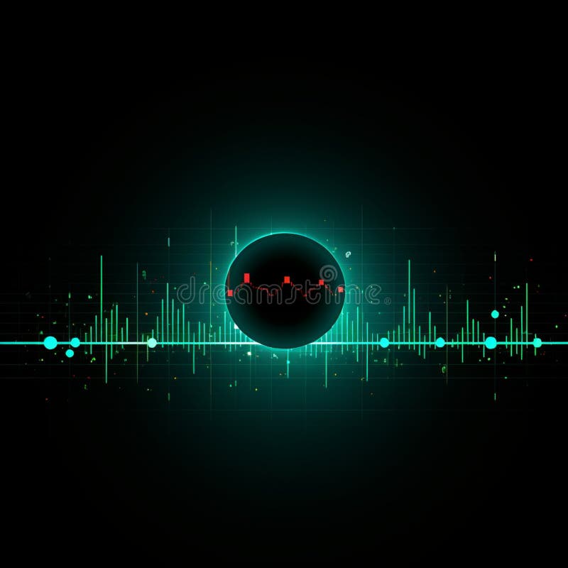 Audio Frequency Wave, Radio Pulse Curve Design Stock Illustration ...