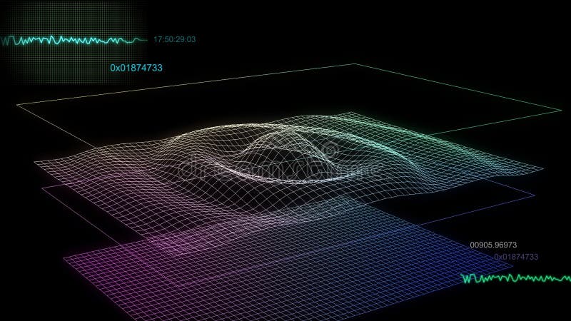 Audio graph screen 02 stock illustration. Illustration of computer ...