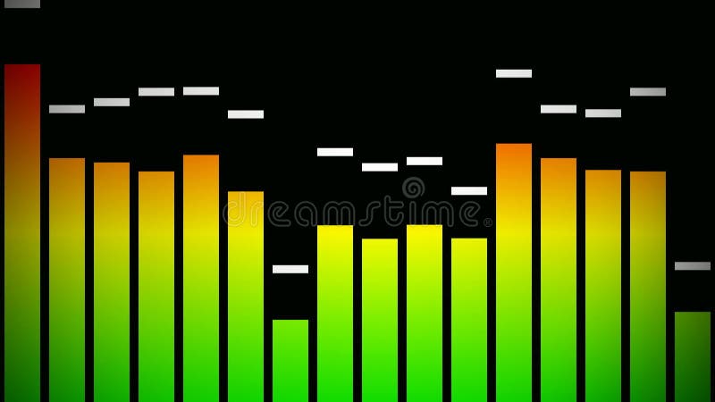 3d Audio Level Equalizer Reflection Stock Video - Video of audio ...