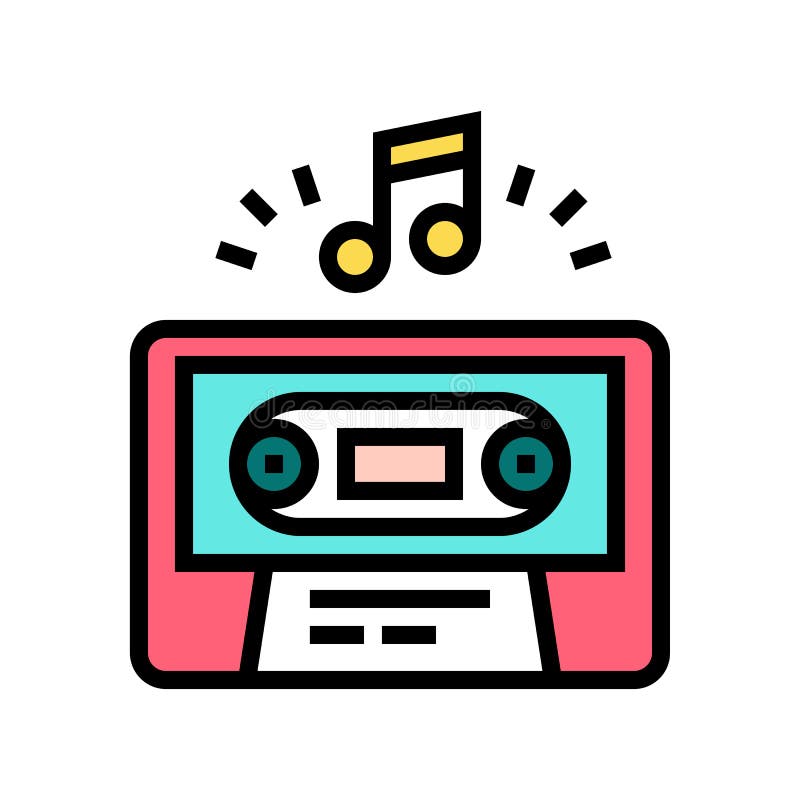 Audio Guide Cassette Color Icon Vector Illustration Stock Vector ...