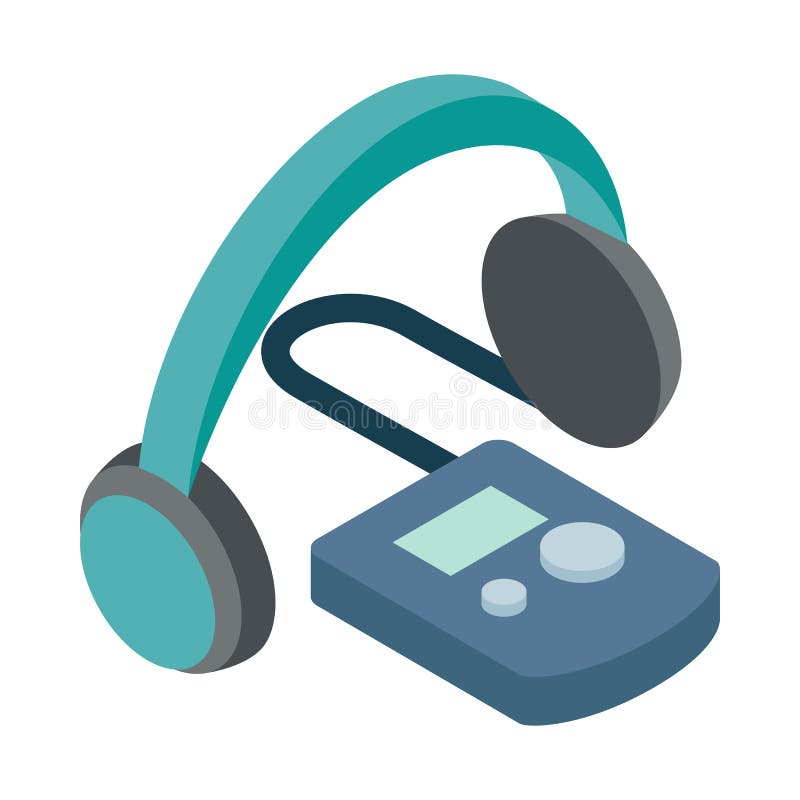 Audio Guide Icon, Isometric 3d Style Stock Vector - Illustration of ...