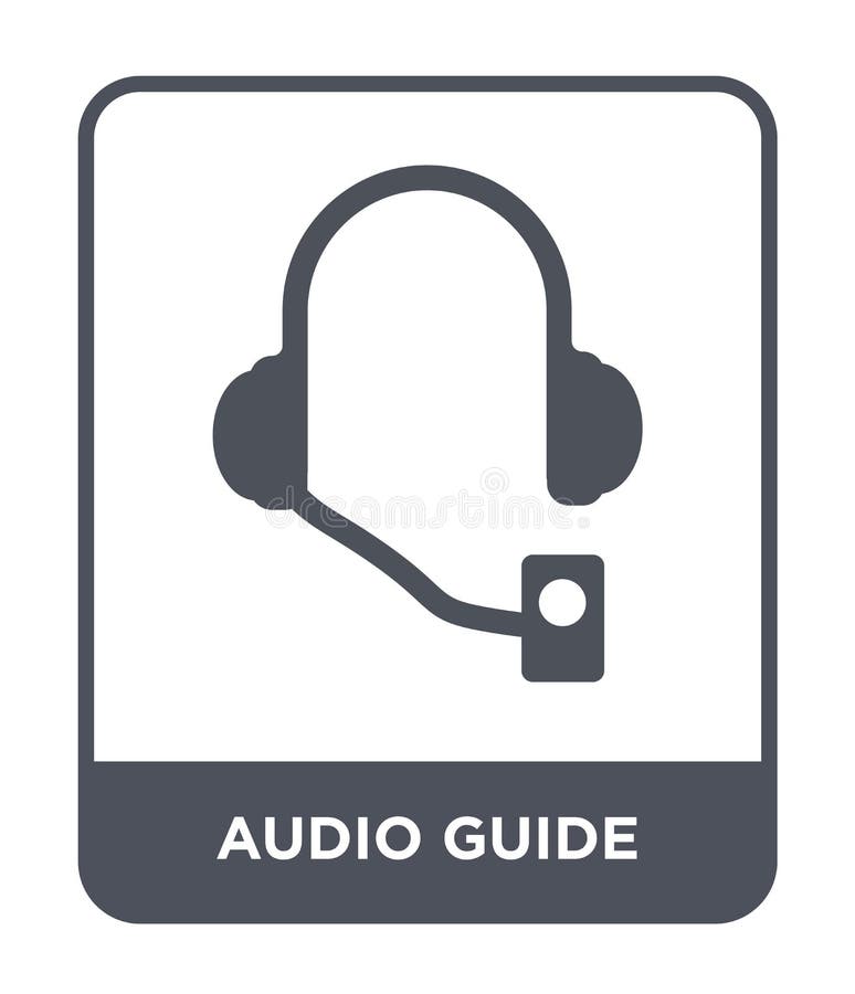 Audio Guide Icon in Trendy Design Style. Audio Guide Icon Isolated on ...