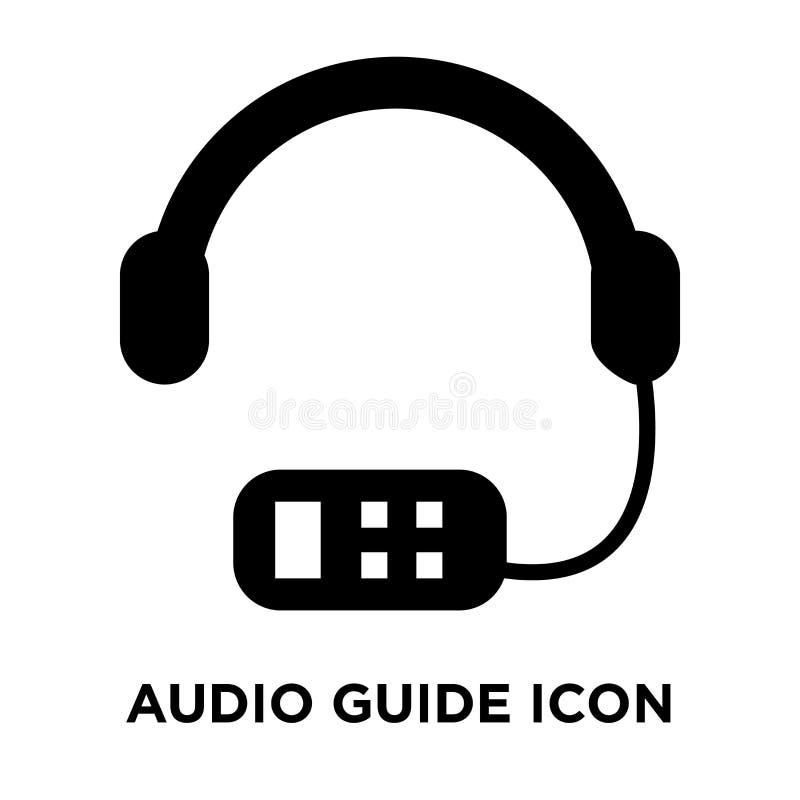 Audio Guide Icon Vector Isolated on White Background, Logo Concept of ...
