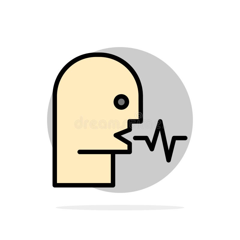 Audio, Human, Person, Speech, Talk Abstract Circle Background Flat ...