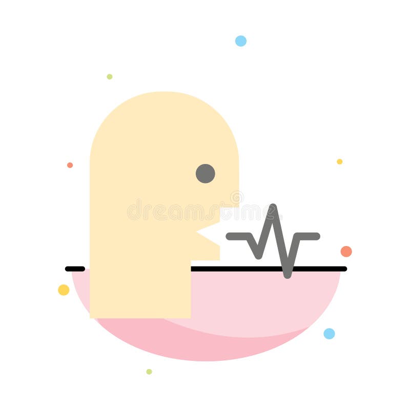 Audio, Human, Person, Speech, Talk Abstract Flat Color Icon Template ...
