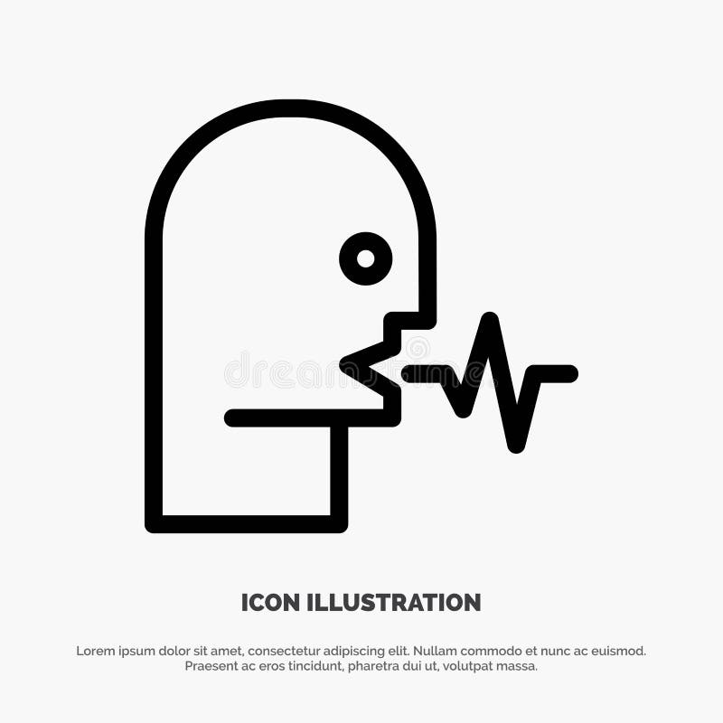 Audio, Human, Person, Speech, Talk Line Icon Vector Stock Vector ...