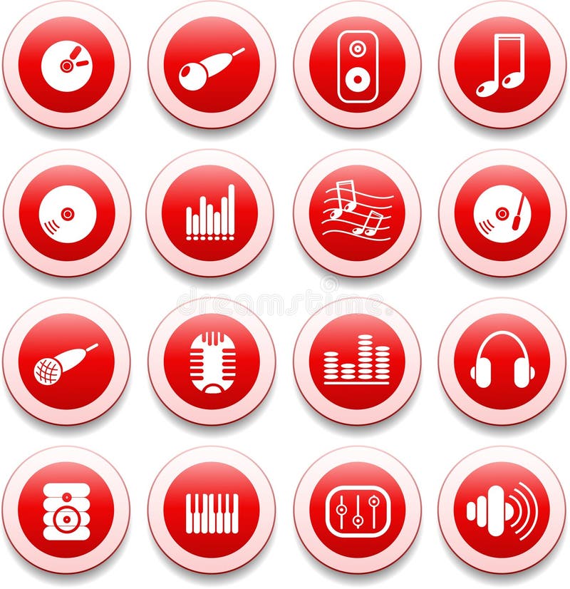 Audio icons stock vector. Illustration of piano, club - 11120927