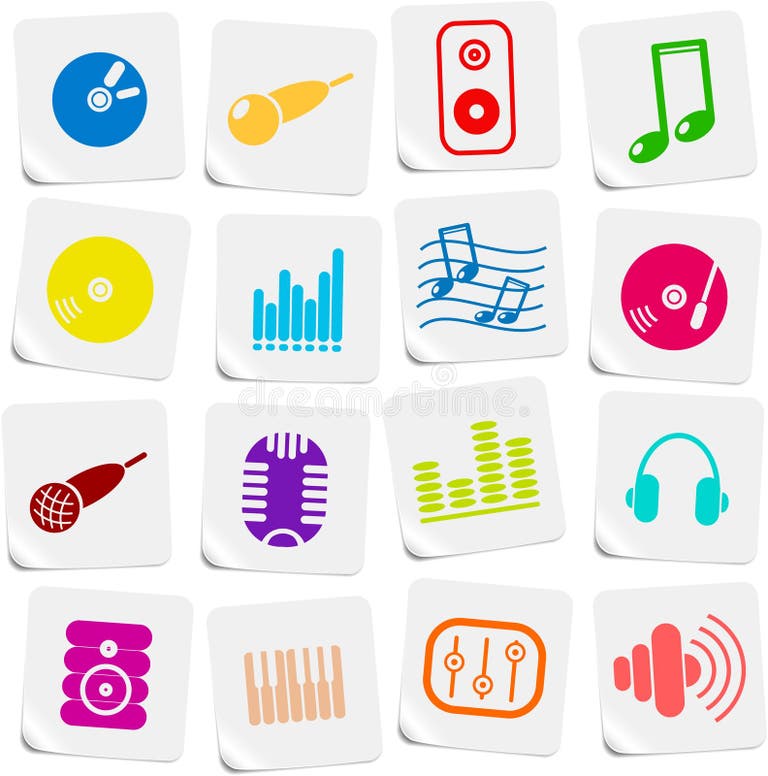 Audio Sticker Stock Illustrations – 10,671 Audio Sticker Stock ...