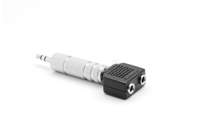 Audio jack adapter stock photo. Image of mini, device - 34757202
