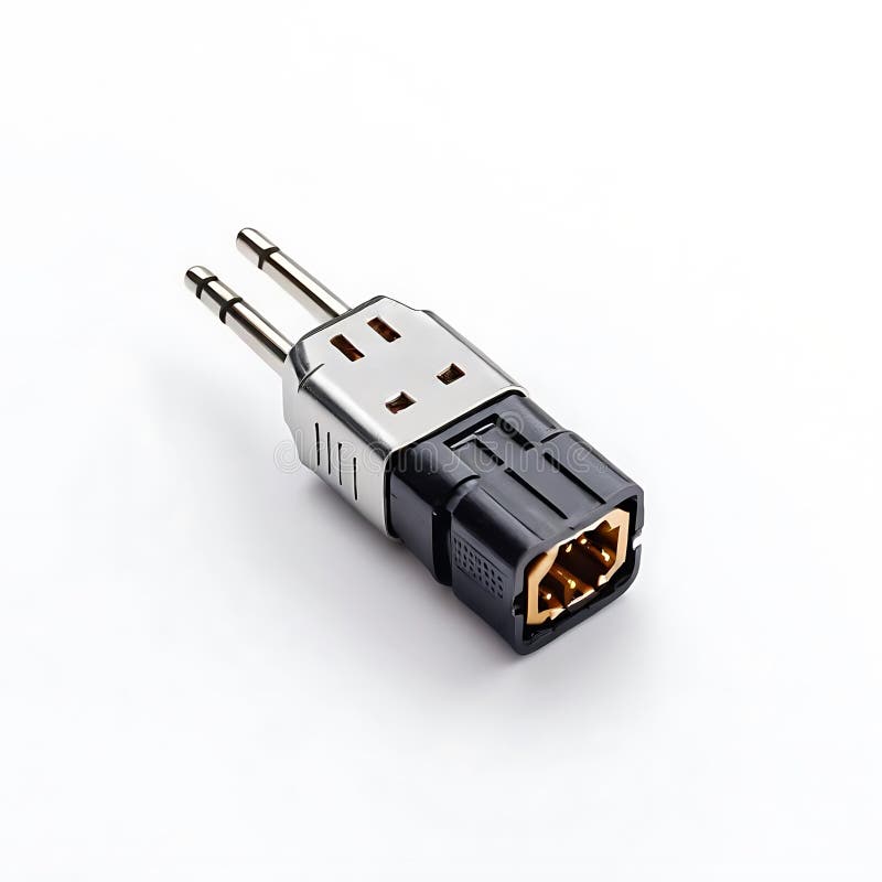 Audio Jack Connector on a White Background Stock Illustration ...