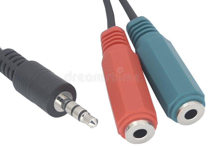 Audio Jack Connector on a White Stock Photo - Image of musical, graphic ...