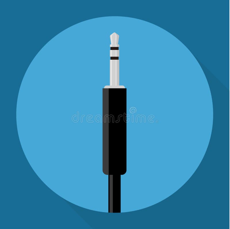 Audio jack icon stock vector. Illustration of audio, fiber - 91118513