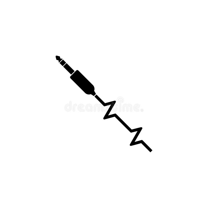 Audio Jack Icon Isolated on White Background Stock Vector ...