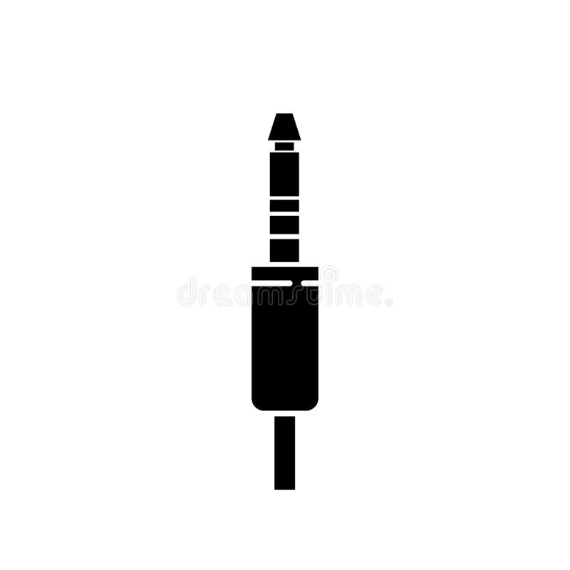 Audio Jack Plug - Vector Icon Stock Illustration - Illustration of ...
