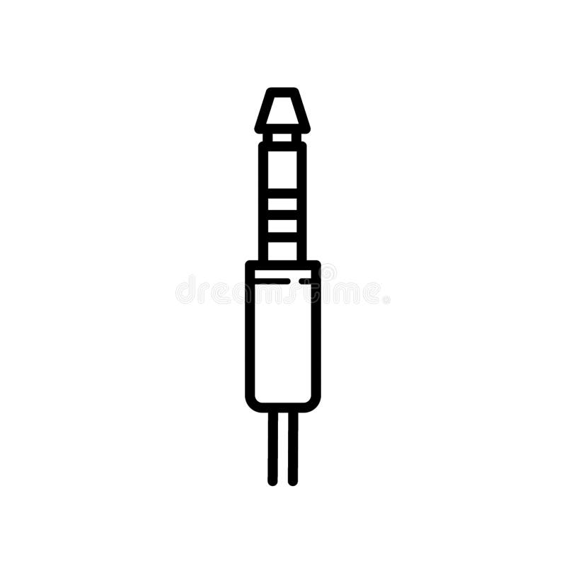 Audio Jack Plug - Vector Icon Stock Vector - Illustration of plug ...