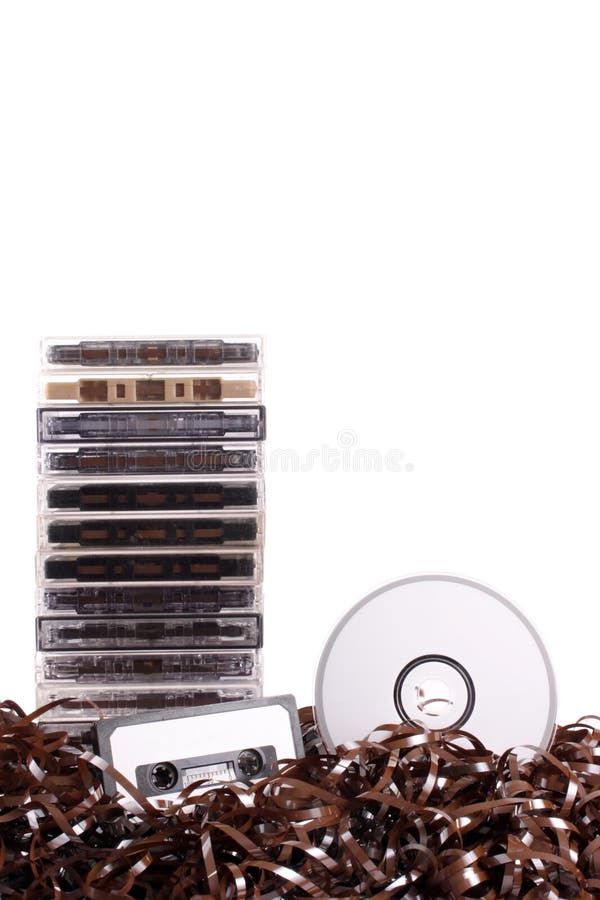 Audio K7 to CD stock image. Image of compact, disk, magnetic - 44529505