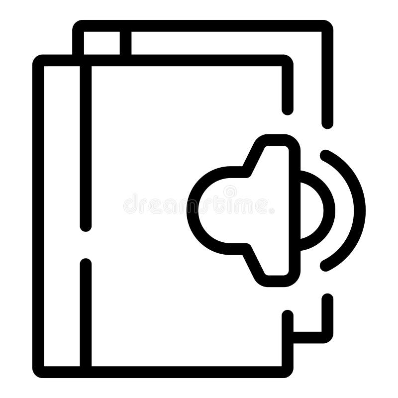 Audio Learning Icon Outline Vector. Online Education Stock Vector ...