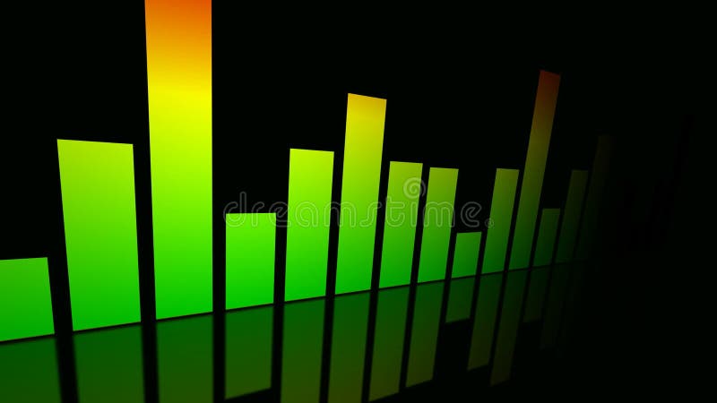 3d Audio Level Equalizer Reflection Stock Video - Video of audio ...