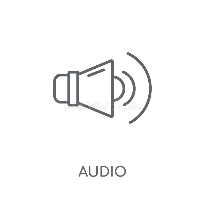 Audio Linear Icon. Modern Outline Audio Logo Concept on White Ba Stock ...