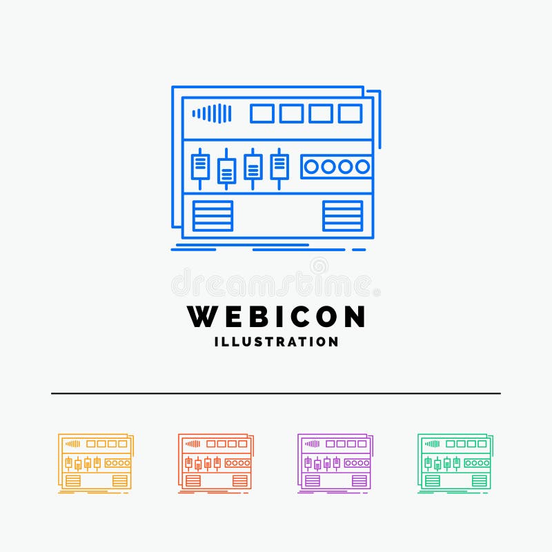 Audio, Mastering, Module, Rackmount, Sound 5 Color Line Web Icon ... Audio, Mastering, Module, Rackmount, Sound 5 Color Line Web Icon ...