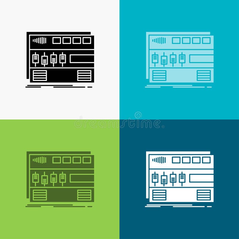 Audio, Mastering, Module, Rackmount, Sound Icon Over Various Background ...