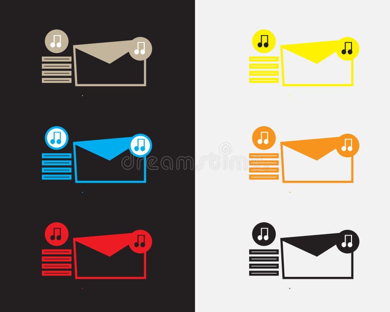 Audio Message Icon with Other Colors , Modern Design Stock Illustration ...