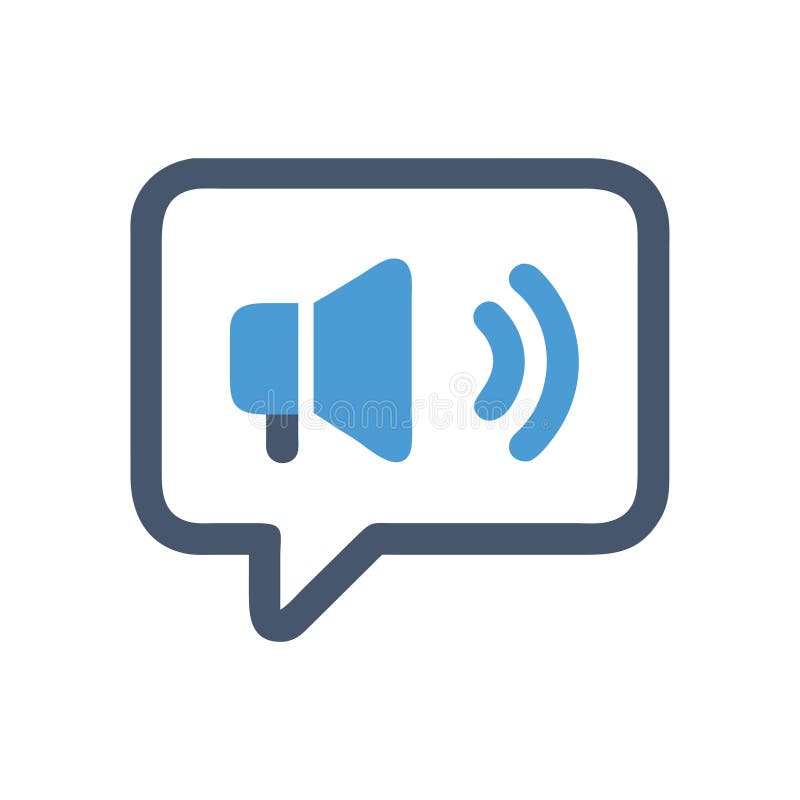 Audio Message Icon for Voice Communication Stock Vector - Illustration ...