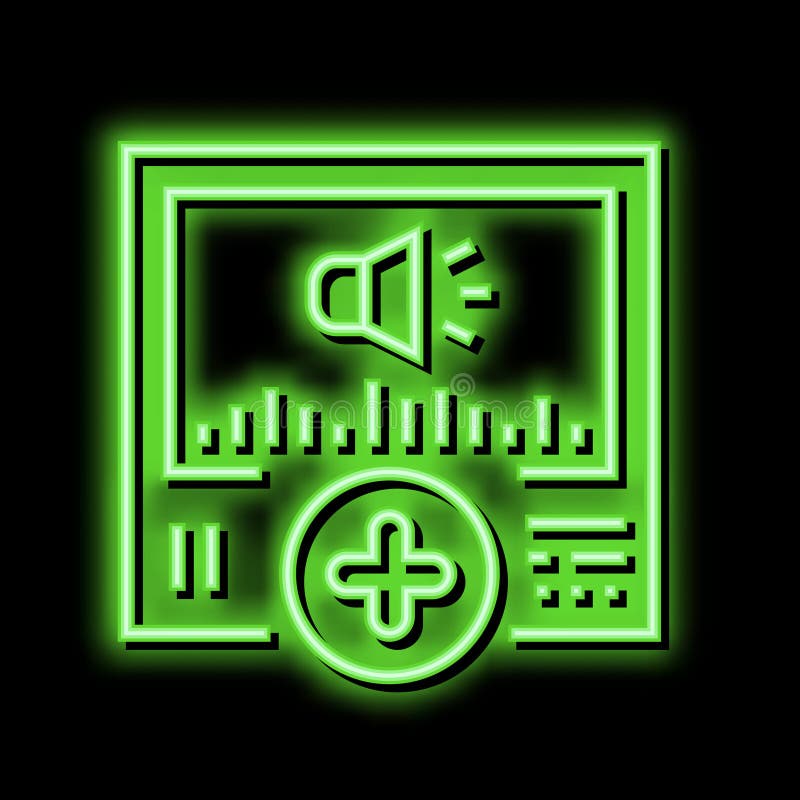 Audio Message Ugc Neon Glow Icon Illustration Stock Vector ...